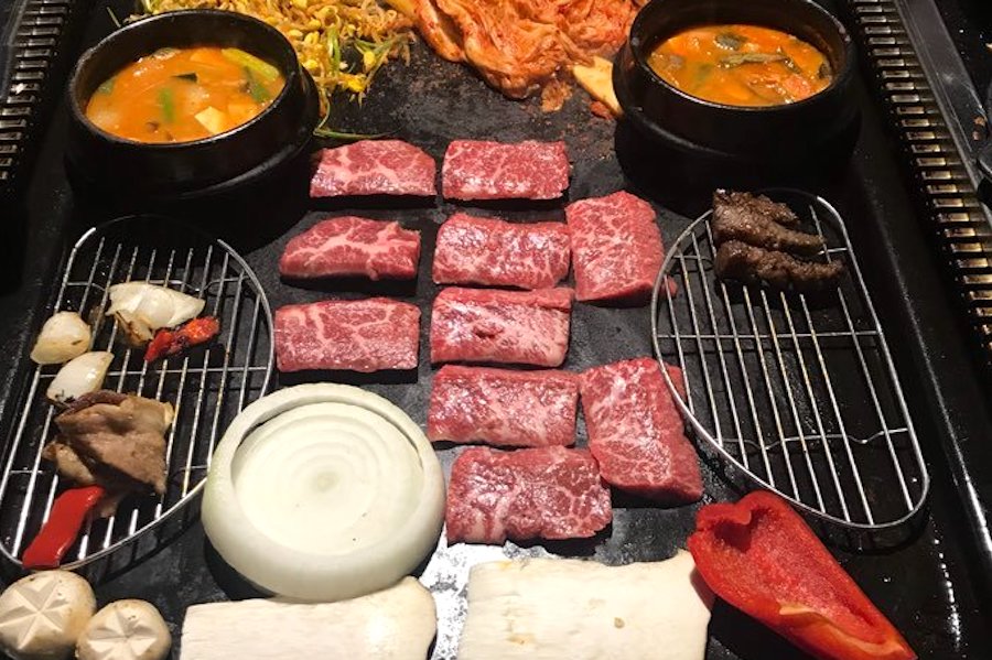 Korean barbecue Golden Pig debuts in K-town, with fresh pork belly and ...